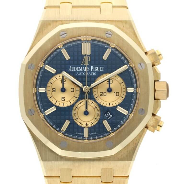 26331BA.OO.1220BA.01 / ロイヤルオーク クロノグラフ K18YG ブルー文字盤腕時計 - ブランド時計買取のASKWATCH